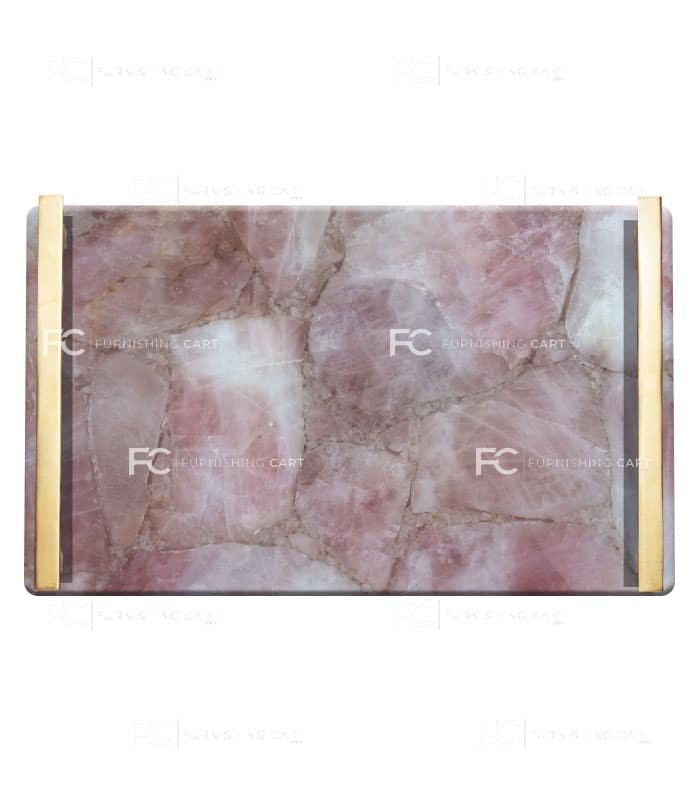 Pink Quartz Serving Tray - S109 - Furnishingcart