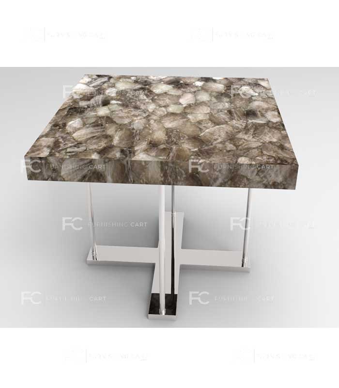 Smoky Quartz End Table - Premio - Furnishingcart
