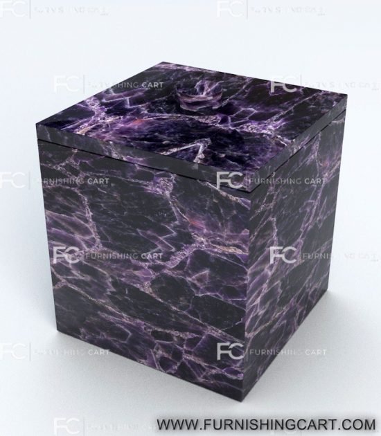 Amethyst Gemstone Box With Lid - Furnishingcart