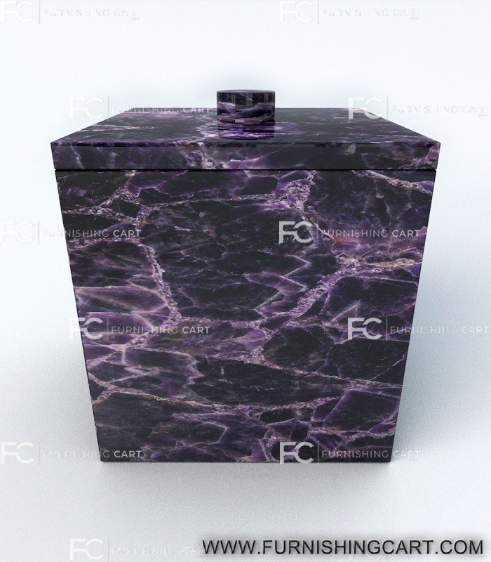 Amethyst Gemstone Box With Lid - Furnishingcart