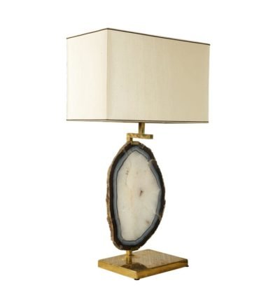 Luxury agate geode slice lamp shade - geode stone onyx quartz lamp