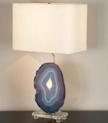 Luxury agate geode slice lamp shade - geode stone onyx quartz lamp